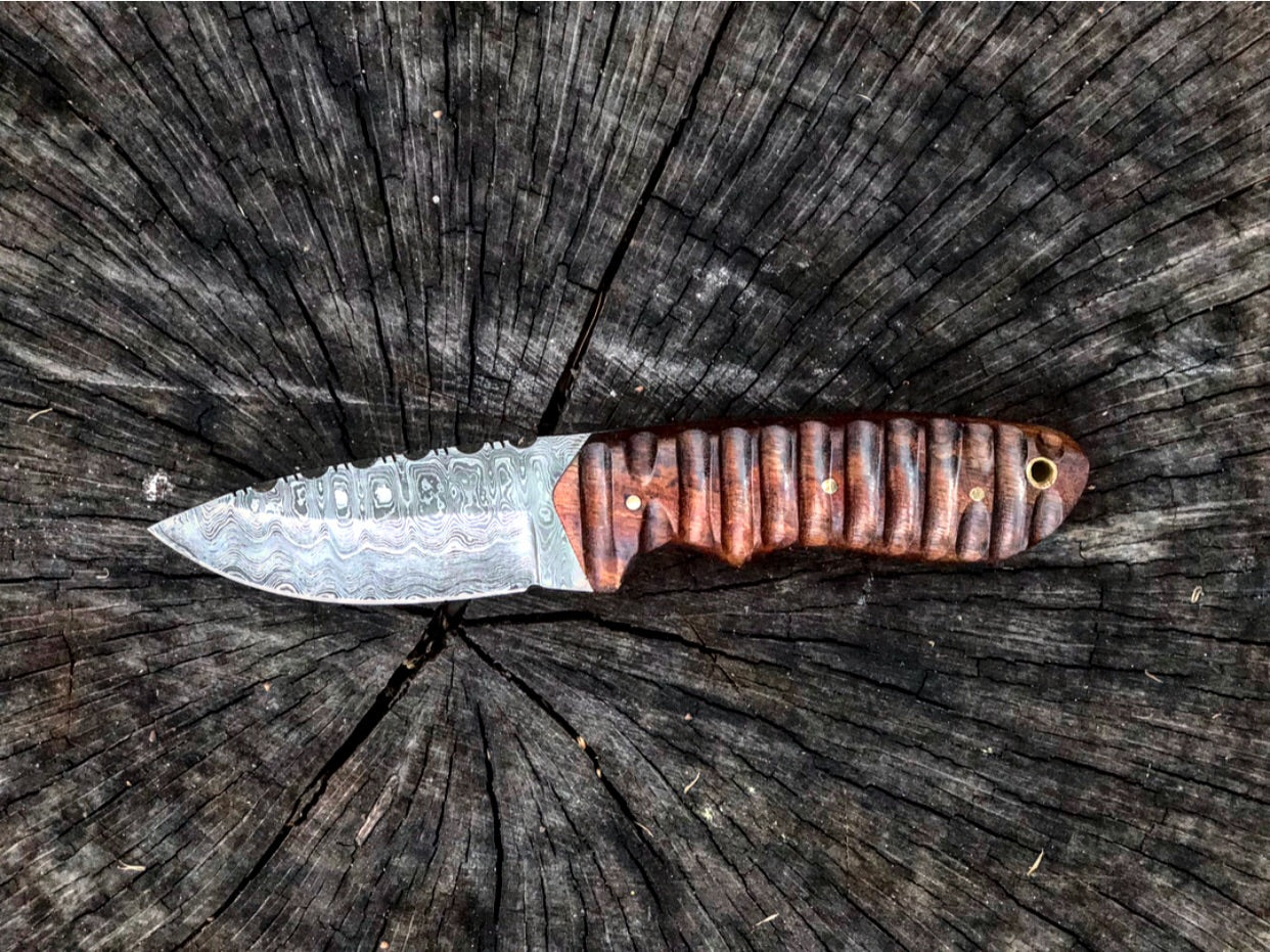 Fixed Blade Damascus Hunter Knife VG 101 - Vintage Gentlemen